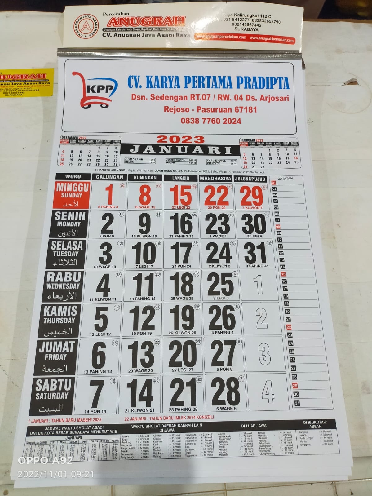 Percetakan Cetak Kalender Caleg 2024, Pesan Kalender Caleg 2024 ...